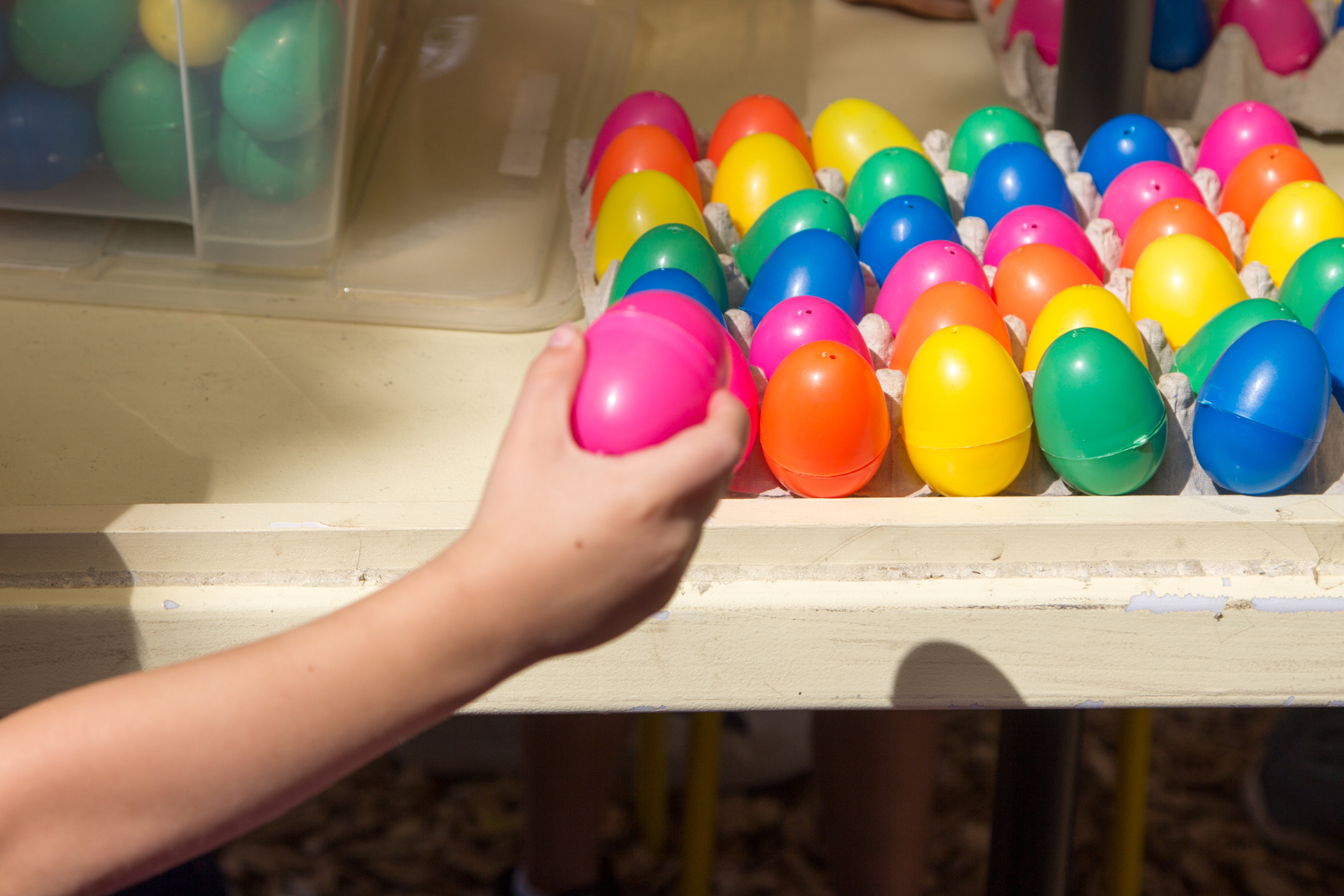 Mathy Eggs at Math On-A-Stick | Talking Math With Your Kids